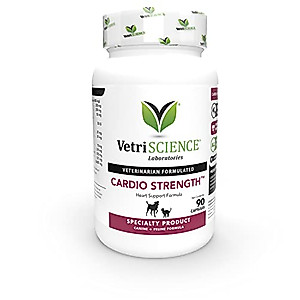 VETRISCIENCE - Cardio Strength, Cardiovascular and Circulatory Support Supplement for Dogs and Cats, 90 Capsules