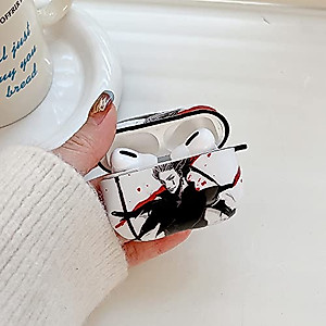 Rong chen Airpod Pro Case, TPU Material Airpod Accessories Protective Case Cover Portable & Shockproof,Funny Anime Skins (Hska/pro)