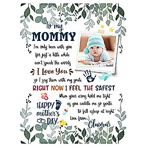 Personalized to My Mommy Fleece Blanket Gifts for Mother's Day I've Only Been with You Fleece Blanket for Mom to Be Custom Photo Throw Blanket Gifts for New Mom First Time Mom from New Baby