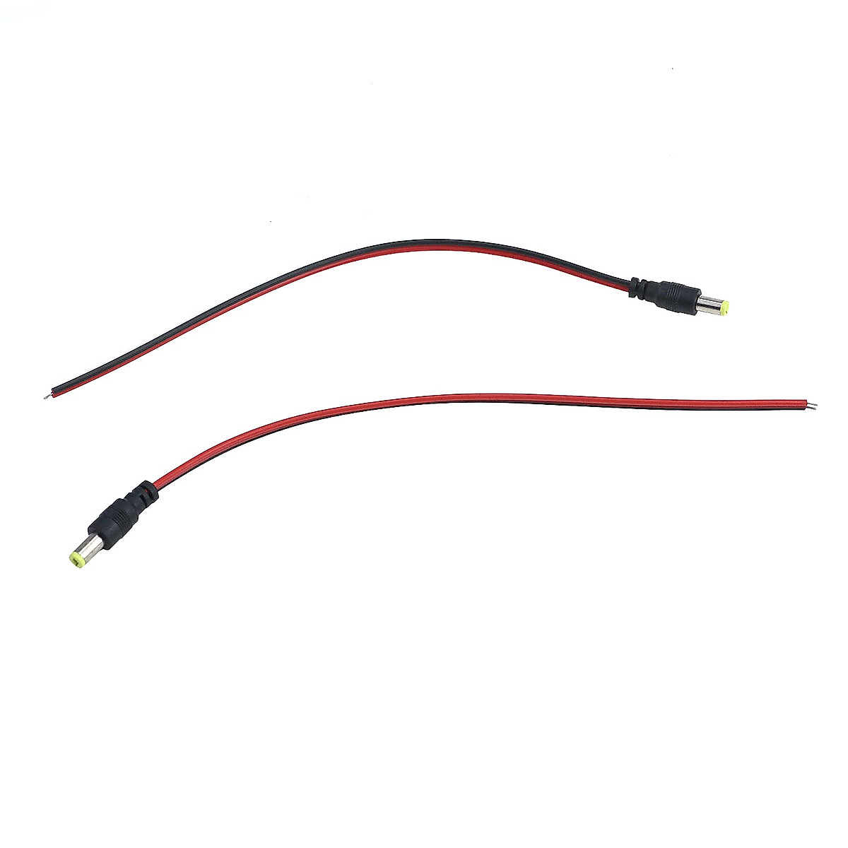 Antrader 50pcs Male DC Power Pigtail Cable Adapter Connectors for CCTV Surveillance Video LED Lighting