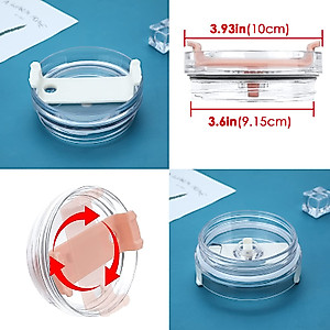 ZEJAVIC 2 pack 40 OZ Tumbler Lid Compatible for Stanley Adventure Quencher Travel Tumbler Cup, Spill Proof Splash Resistant Tumbler Covers for Stanley (Pink)