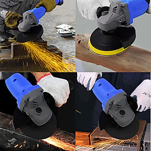 Cordless Angle Grinder 4.5 Inch, 10000 RPM, with 3000mAh Battery, Grinding Wheel, Cutting Wheels, Side Handle, Goggles, Storage bag, Lightweight Compact Electric Grinder for Cutting Grinding