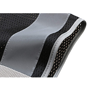 LOHASWORK Reflective Mesh Safety Vest - High Visibility Multi Pockets Breathable Workwear, ANSI/ISEA Standard (Medium, Black)