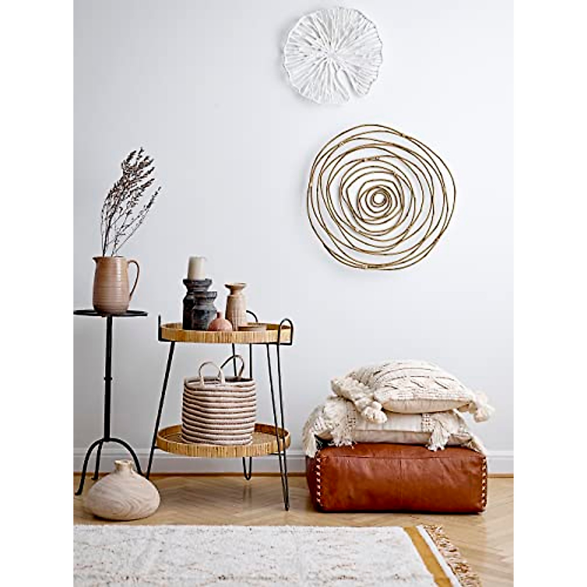 Creative Co-Op Metal Martini Accent Table, Black