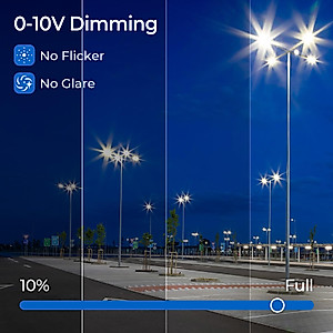 CINOTON 150W/100W/75W LED Parking Lot Light Outdoor 22500LM, 100-277V Dusk to Dawn IP65 Waterproof Commercial Street Light with Arm & Slipfitter Mount for Warehouse, 5000K Daylight ETL Listed 1 Pack