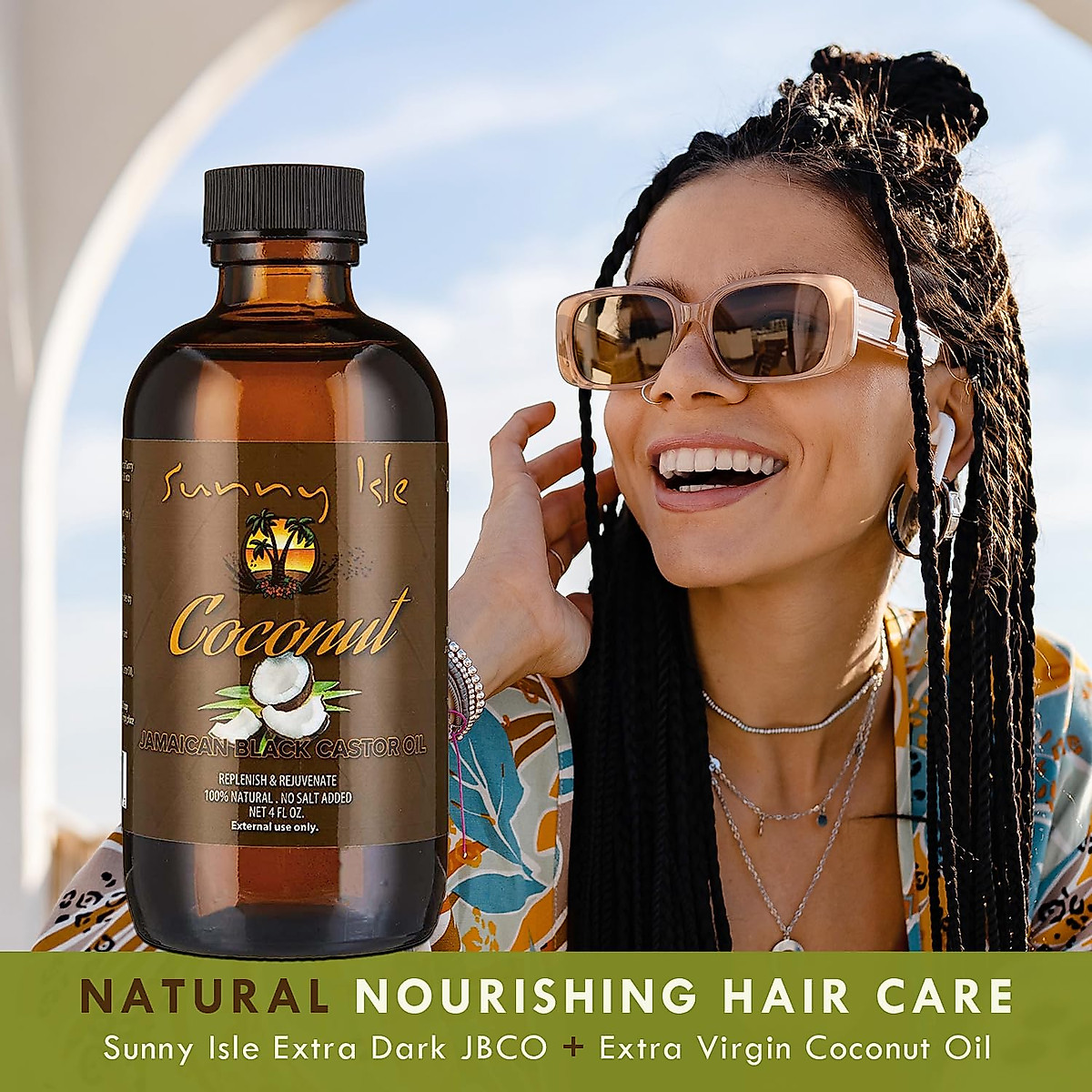 Sunny Isle Coconut Jamaican Black Castor Oil 4oz