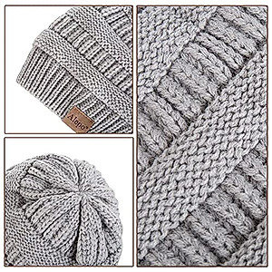 Alepo 3 Pack Baby Beanie Hats for Girls Boys, Soft Warm Fleece Lined Baby Winter Hat for Newborn Infant Toddler Kids, Cute Cozy Knitted Beanie Cap for Cold Weather-12