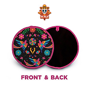 SR.TILLA Pack of 2 Tortilla warmer!Tortilla Pouch Cotton 11"&8"! Tortilla warmer keeping your Mexican table decoration elegant for your Taco Tuesday night… (Bundle offer Tortilla + Apron)