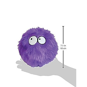goDog Furballz Squeaky Plush Ball Dog Toy, Chew Guard Technology - Purple, Large