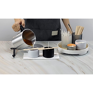 Aroparc Candle Tins 8oz with Lids, 24 Pack Seamless Bulk Candle Containers for Candle Making Supplies Wholesale Empty Candle Jars - Black