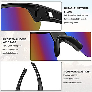 YENPK Tinted Safety Glasses Goggles for Men, Scratch & Impact Resistant Eyes Protection Protective Eyewear (6pack-multicolor)
