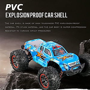 QAQQVQ RC Cars High Speed Remote Control Car for Kids Adults 1:10 Scale 45 KM/H 4X4 Off Road Monster Trucks, 2.4GHz All Terrain Electric Toy with 550 Motor Play Gift for Boy Girl