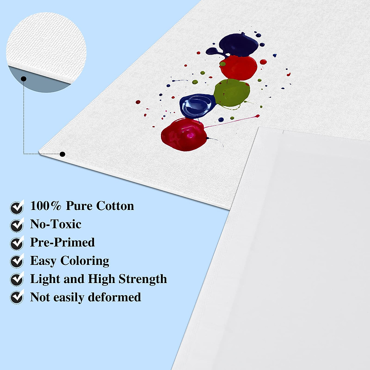 Canvas Panels for Painting 11x14 Inch, 46 Pack Painting Canvas, Blank Canvas Boards for Painting, Canvas Panels for Oil Paint, Watercolor, Acrylic Paint, Gouache and Tempera, DIY.