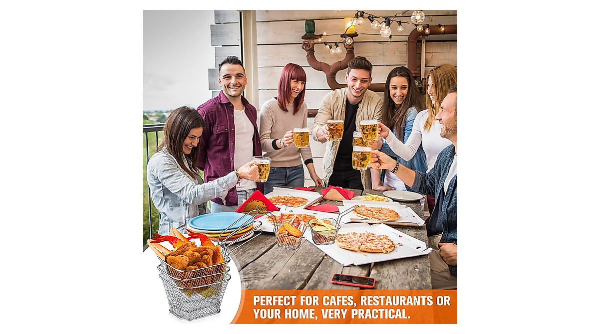 Mini Stainless Steel Fry Basket Set - 12 Pieces