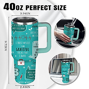 Nurse Gifts for Women Men, 40oz Nursing Tumbler with Nurse Daily Affirmations, Nurses Appreciation Gift, LPN RN Gift for Nurses Practitioner, Nursing Gifts for Birthday School Graduate Christmas