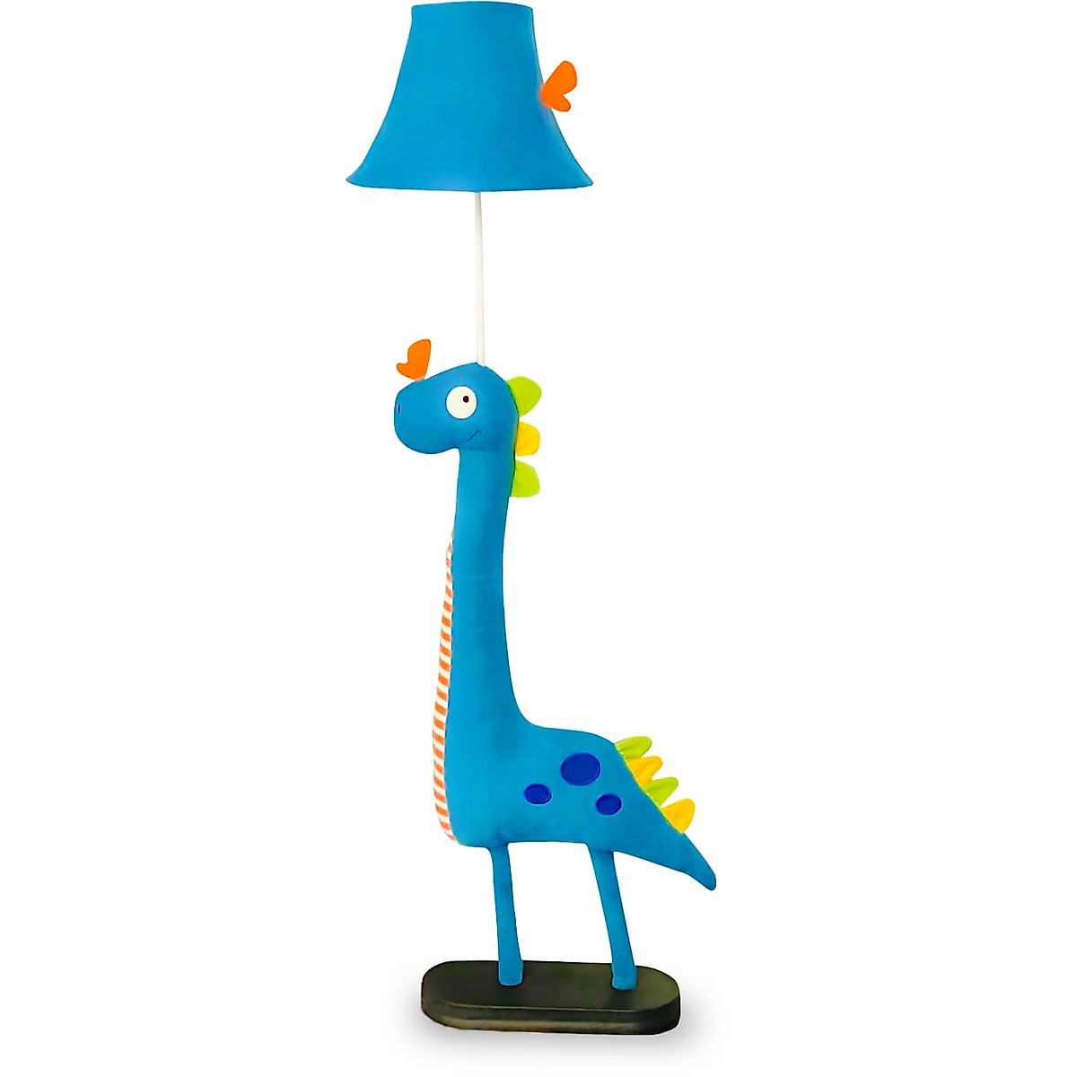HERBESTBAY Kids Floor Lamp, Blue Dinosaur Design 50 Inch Modern Floor Lamp for Bedroom, Hand-Stitched Toy Standing Lamp for Living Room, Package Come with an E26 LED Bulb