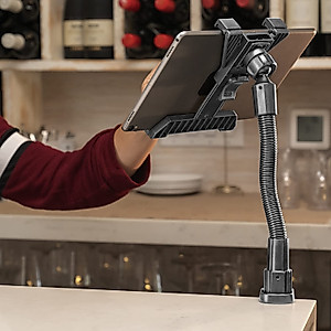 iBolt TabDock Flexpro Clamp- Heavy Duty C-Clamp Mount for All 7" - 10" Tablets (iPad, Nexus, Samsung Galaxy Tab) for Desks, Tables, Wheelchairs, Carts, etc : Great for Homes, Schools, and Offices