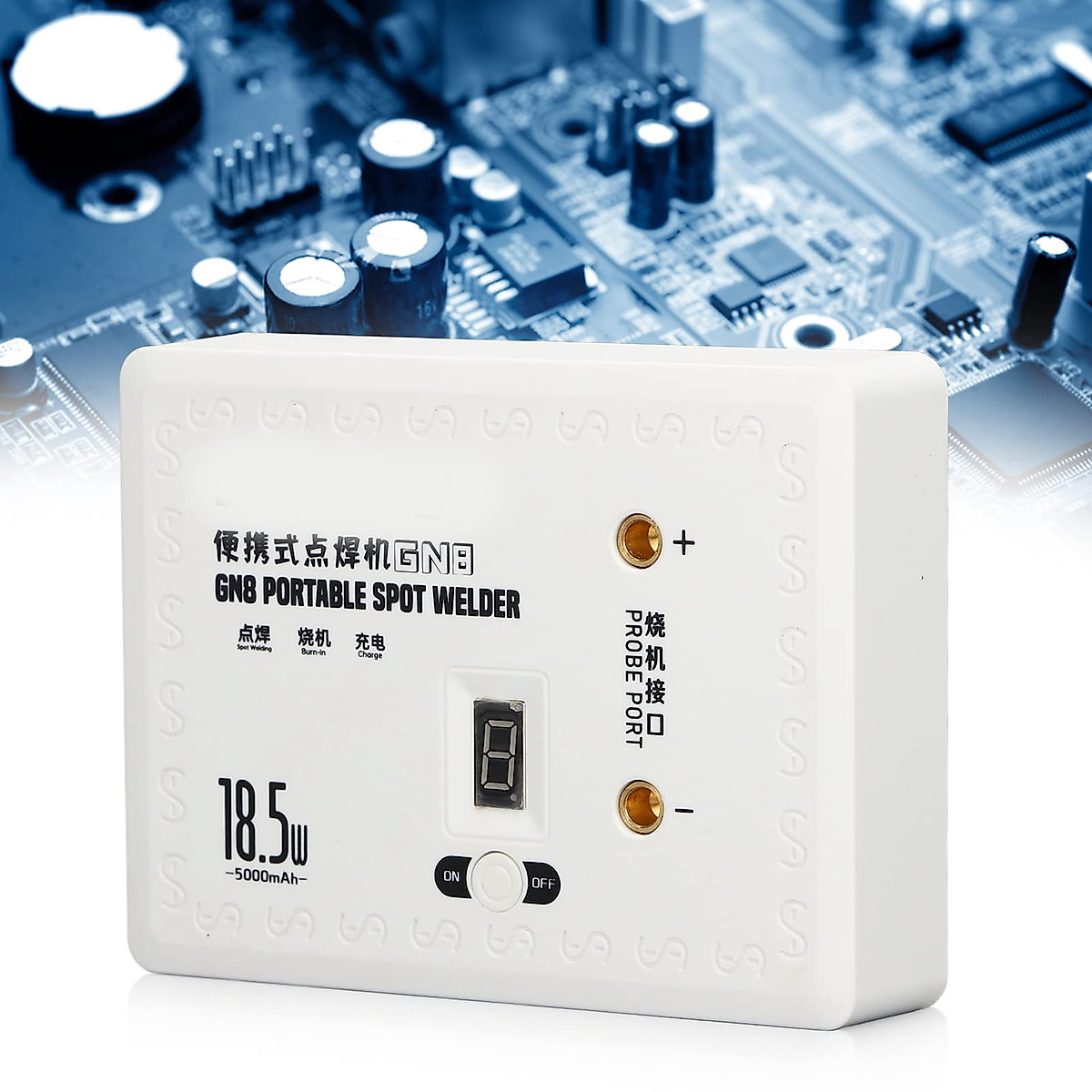 Repair Spot Welder, 8 Adjustable Output Power Spot Welding Machine Multifunctional 5000mAh Batteries for Electronics Repair