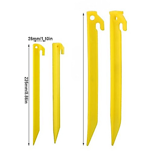 GDLPZM 24pcs Plastic Tent Pegs Durable Spike Hook Awning Camping Caravan Pegs Accessory
