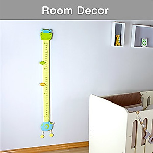 I'm Wood and Fabric Wall Growth Chart, Height Measurement, Scale, Ruler for Kids (Hippo)