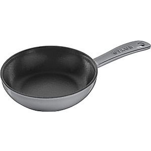 staub Skillet 40501-145 Skillet Gray 6.3 inches (16 cm) Frying Pan, Enameled Casting, Iron, Induction Compatible, Japanese Authentic Product