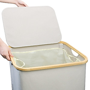 Laundry Hamper with Wheels, 105 Liters Large Launry Baskets for Laundry with Lid, Collapsible Cloth Hamper for Bedroom, Bathroom, College Dorm, Laundry Room