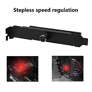 SinLoon PC 8 Channels Fan Hub Knob Cooling Fan Speed Controller for CPU Case HDD VGA PWM Fan PCI Bracket 12V Fan Control- SATA Interface Power Supply (SATA 1Knob)