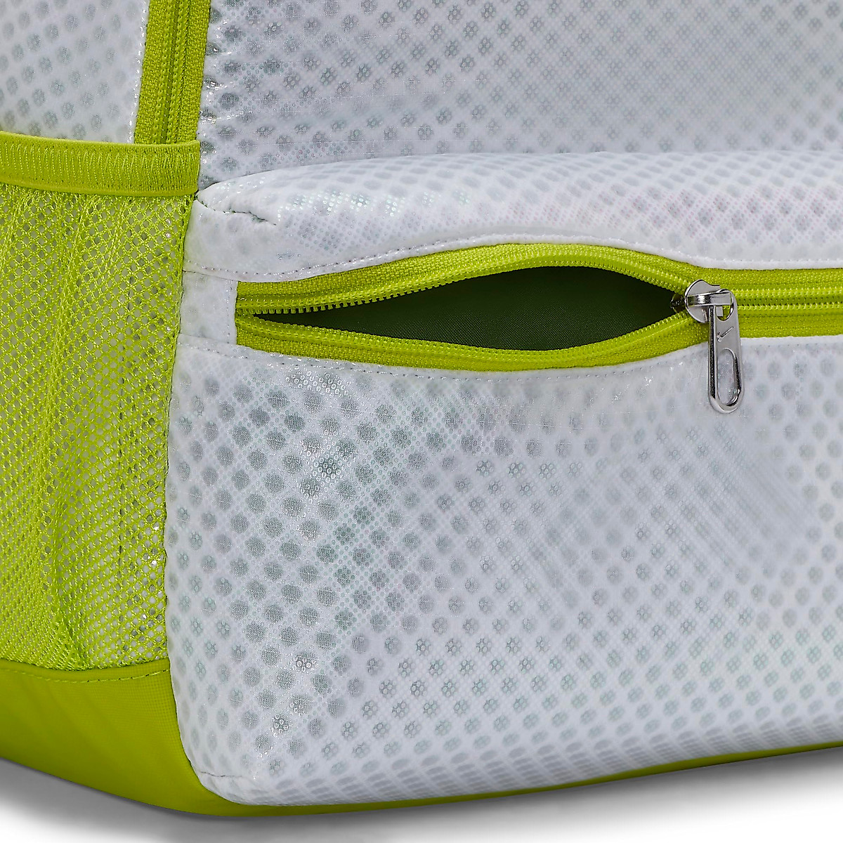 Nike JUST DO IT Mini Girls' Backpack (Atomic Grey/Atomic Green)