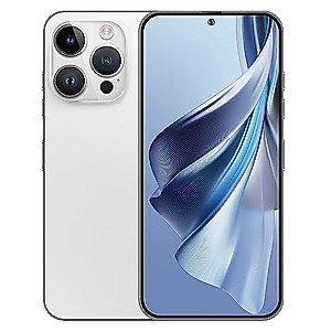 RAYPUR i15 Pro Max, Global Version HD Smartphone, 7.3Inch Original Full Screen Phone, 7800mAh Mobile Phones, 16GB 1TB, 4G/5G,White-1TB