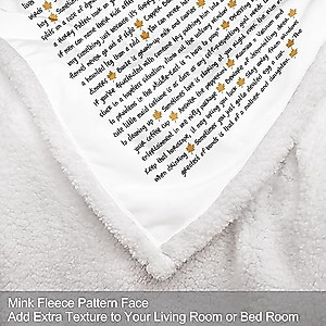 SXCEN Sherpa Fleece Throw Blanket for Couch Learned from Gilmore Girls About Life Quotation Thick Fuzzy Warm Soft Throws for Sofa, 50x60 Inches