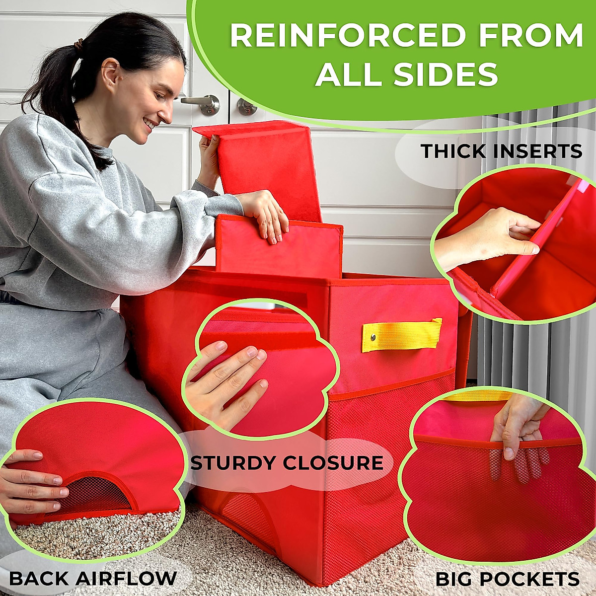 QUOKKA Toy Storage Box Owl & Toy Storage Box Dino Playroom Organizers