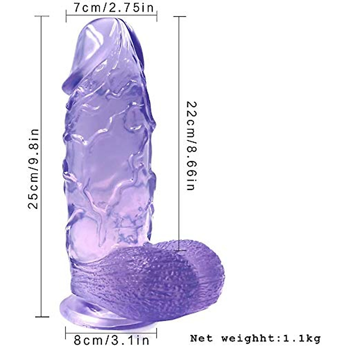 10 inches Delicate Silicone Suction Cup Realistic Classic Dick Wand with Strong Suction Cups for Men and Women or Men's and Women's Games cI4