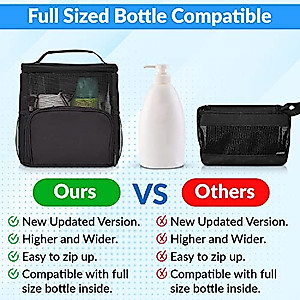 Portable Shower Caddy - Portable Shower Caddy Bag Large Capacity - College Dorm Essentials - Shower Bag for College - College Dorm Room Essentials for Girls Boys Students - Quick Dry with Metal Hook