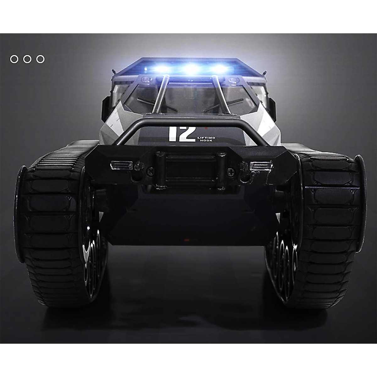 Remote Control Crawler, 1:12 Scale Off-Road Tank, 2.4Ghz Radio RC Car, 4WD High Speed All Terrain RC Truck for Kids & Adult(Black)