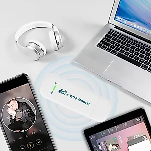 VSVABEFV Portable Sim Hotspot 150Mbps 4G WiFi Dongle Unlocked Mobile Wifi Hotspot Wireless Network Hotspot Device LTE Modem Router Pocket Portable Wifi Hotspot for Travel Long Distance