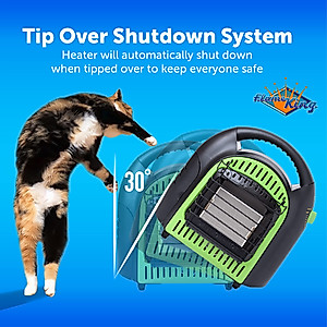 Flame King YSN-CHS10 10,000 BTU Propane Space Radiant Portable Heater Indoor* & Outdoor for Camping, Garage, Ice Fishing, Patio, Green/Black 10K