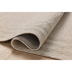 Loloi Amber Lewis Windsor Collection WIN-01 Ivory/Stone 5'-0" x 7'-6", .50" Pile Height, Accent Rug