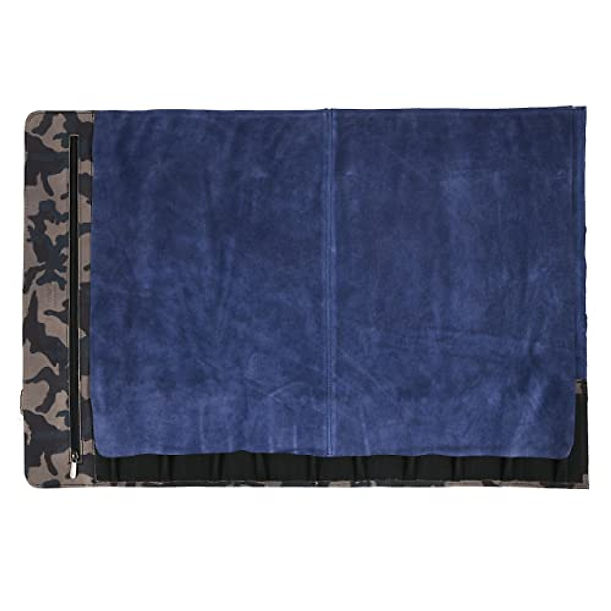 Leather Knife Roll Storage Bag, Elastic and Expandable 10 Pockets, Adjustable/Detachable Shoulder Strap, Travel-Friendly Chef Knife Case (Camo Green, Leather)