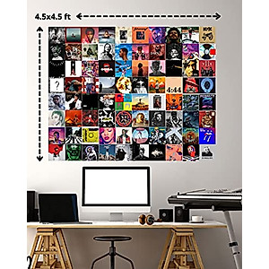 Unique America 150 Pcs | Posters Wall Collage Kit, Album Cover Posters, Posters for Room, Music Posters, Band Posters, Rapper Posters, Wall Posters, Rap Posters, Posters for Bedroom 6x6 Inch Total 80