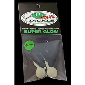 Big and Nasty Tackle Super Glow & Pout Pounder Jigs 2 Count (1 OZ, Blue Glow)