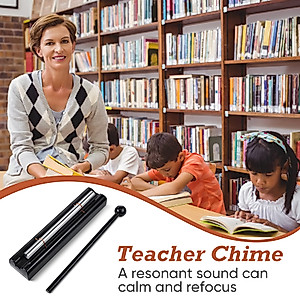 Konohan Classroom Chime Meditation Chimes Teacher Chime Hand Bell Chimes for Classroom Management Mindfulness Reminder Bell with Mallet Storage Bag for Teacher Gift Prayer Yoga Music