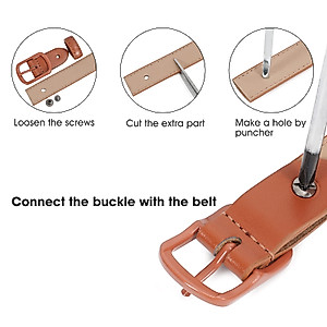 SUOSDEY Women Leather Thin Belt for Dress Jeans Skinny Waist Belt for Women Ladies