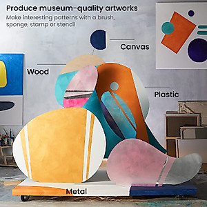 Arteza Pearlescent Acrylic Paint Set of 14, 2 fl oz Bottles, Quick-Drying Pearl Craft Paint, Art Supplies for Paper, Canvas, Wood, Glass Paper