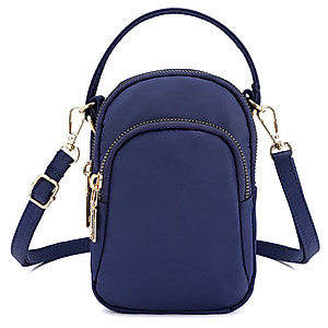 Collsants Nylon Small Crossbody Purse Smartphone Wallet Cell Phone Pouch For Women Girl (Black)