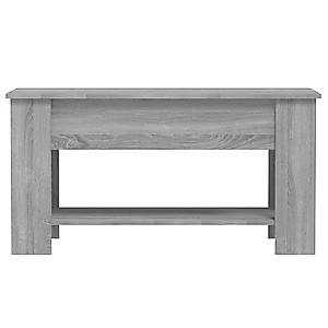 QJBSAVVA Coffee Table Gray Sonoma 39.8"x19.3"x20.5" Engineered Wood,Nightstand Industrial Tables Side Tables Sofa Table Suitable for Meeting Rooms, Reception Rooms, Offices