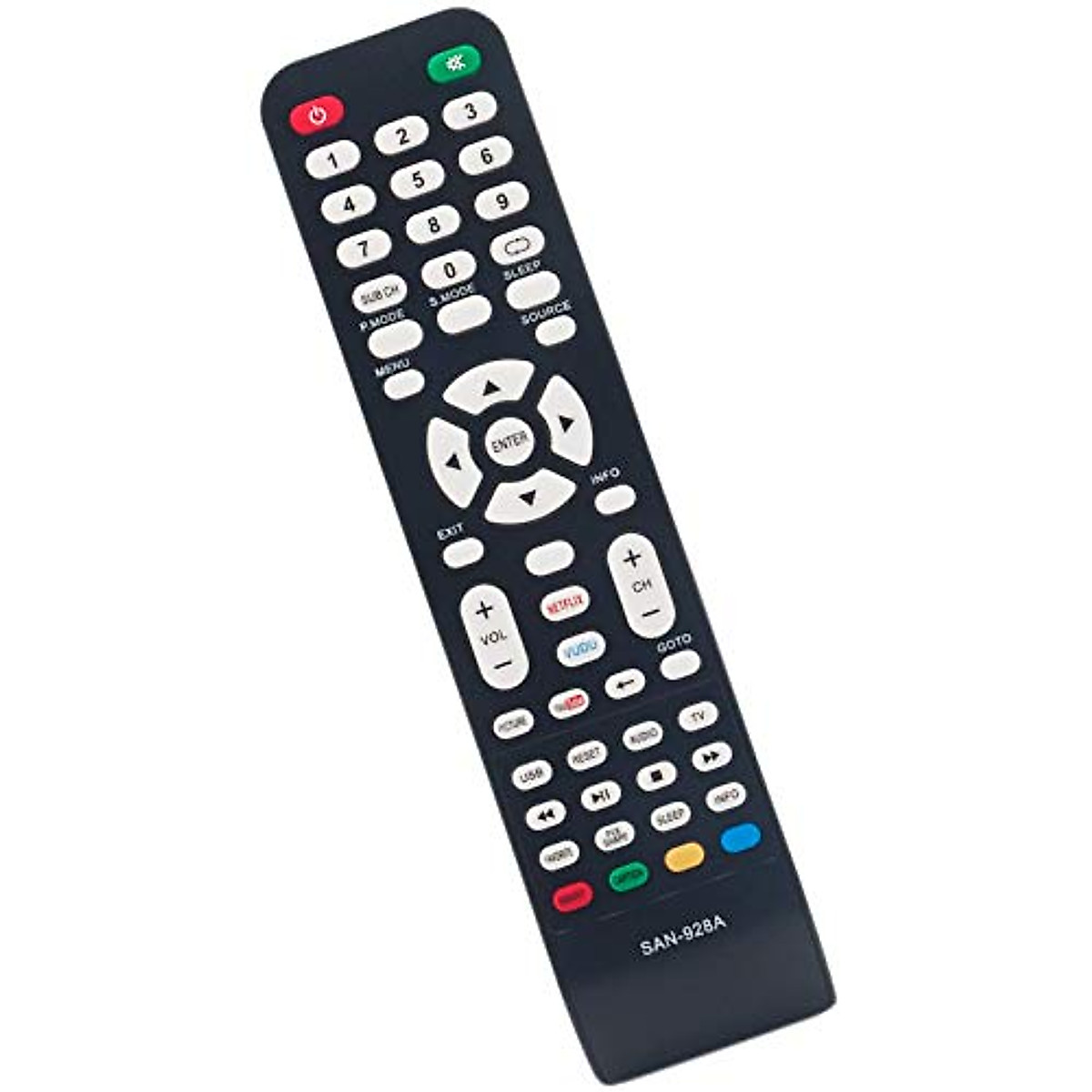 WINFLIKEl Replace Remote Control fit for Sanyo TV GXCC GXFA GXBD GXBM GXEA GXGA GXHA GXJA GXEC GXDB MC42FN01 C200NS00 MC42NS00 HTR-029 NH315UP NH312UP NH311UP NH316UP NH414UD NH002UD NH316UD NH432UD