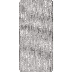nuLOOM Casual Braided Anti Fatigue Kitchen or Laundry Room Comfort Mat, 2x4, Light Grey