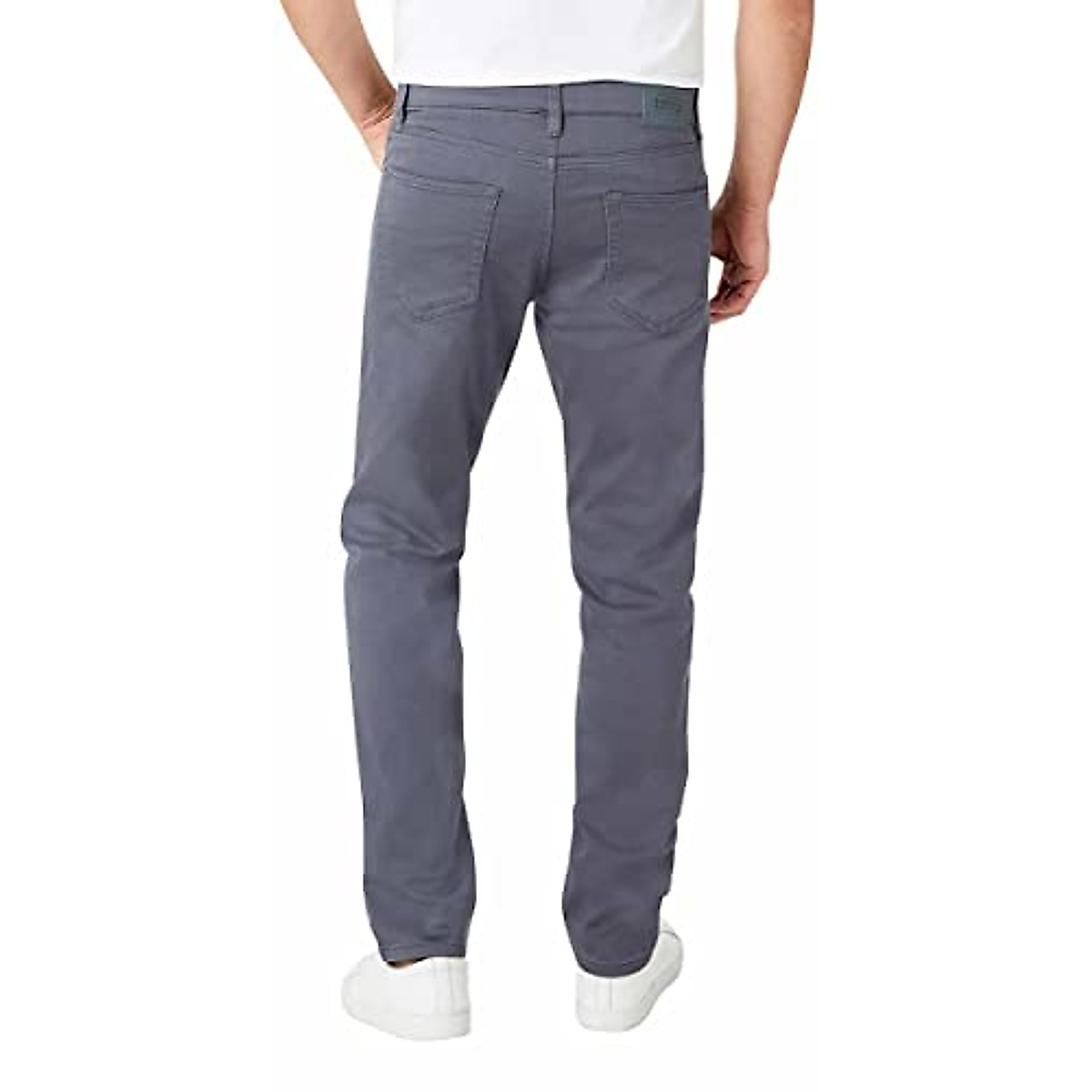 IZOD Mens Mid-Weight Comfort Stretch Knit Denim 5 Pocket Pant (32W x 34L, Gray)