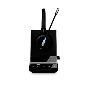 Sennheiser SDW 5016 (507016) Single-Sided Wireless DECT Headset for Desk Phone Softphone/PC& Mobile Phone Connection Dual Microphone Ultra Noise-Canceling, Black, 3 inches