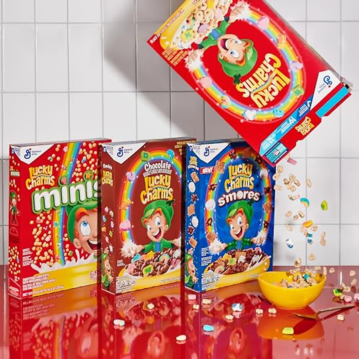 Lucky Charms Gluten Free Cereal with Marshmallows, Kids Breakfast Cereal, Made with Whole Grain, Giant Size, 26.1 oz